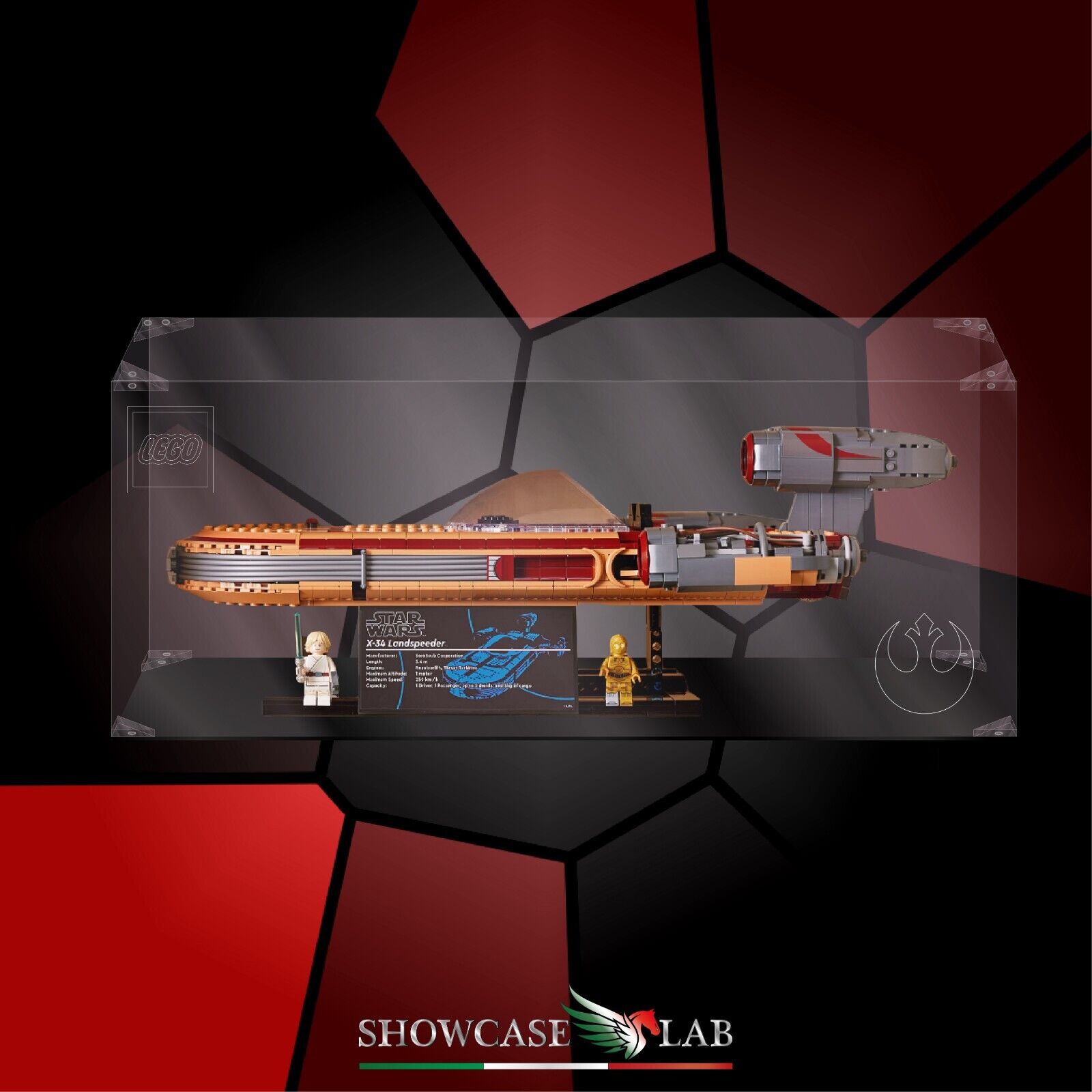 Teca LP62 | Per Set Lego 75341 Landspeeder Luke Skywalker – Showcase Lab 🇮🇹