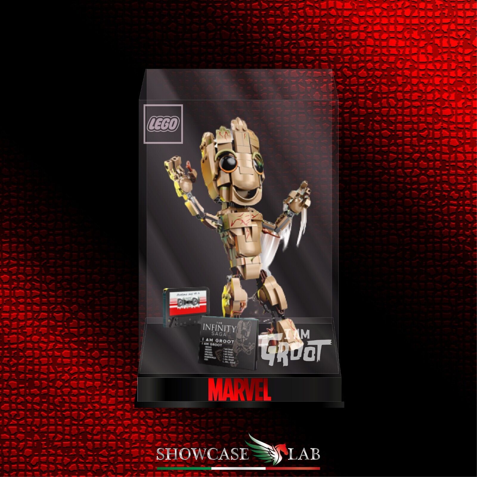Teca L92 | Per Set Lego 76127 - Io sono Groot – Showcase Lab 🇮🇹